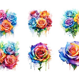 Floral Rose Bundle PNG, Rose Flower Bundle Clipart, Roses Wreath ...