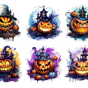 Jack O Lantern Clipart, Halloween Clipart Bundle, Jack O Lantern Png ...