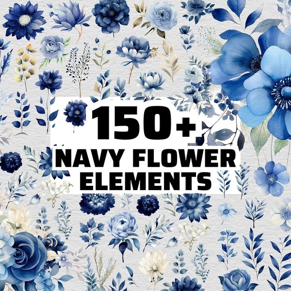 Navy Watercolor - Etsy