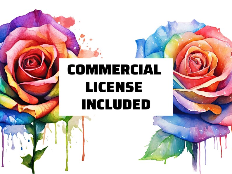 Floral Rose Bundle PNG Rose Flower Bundle Clipart Roses - Etsy