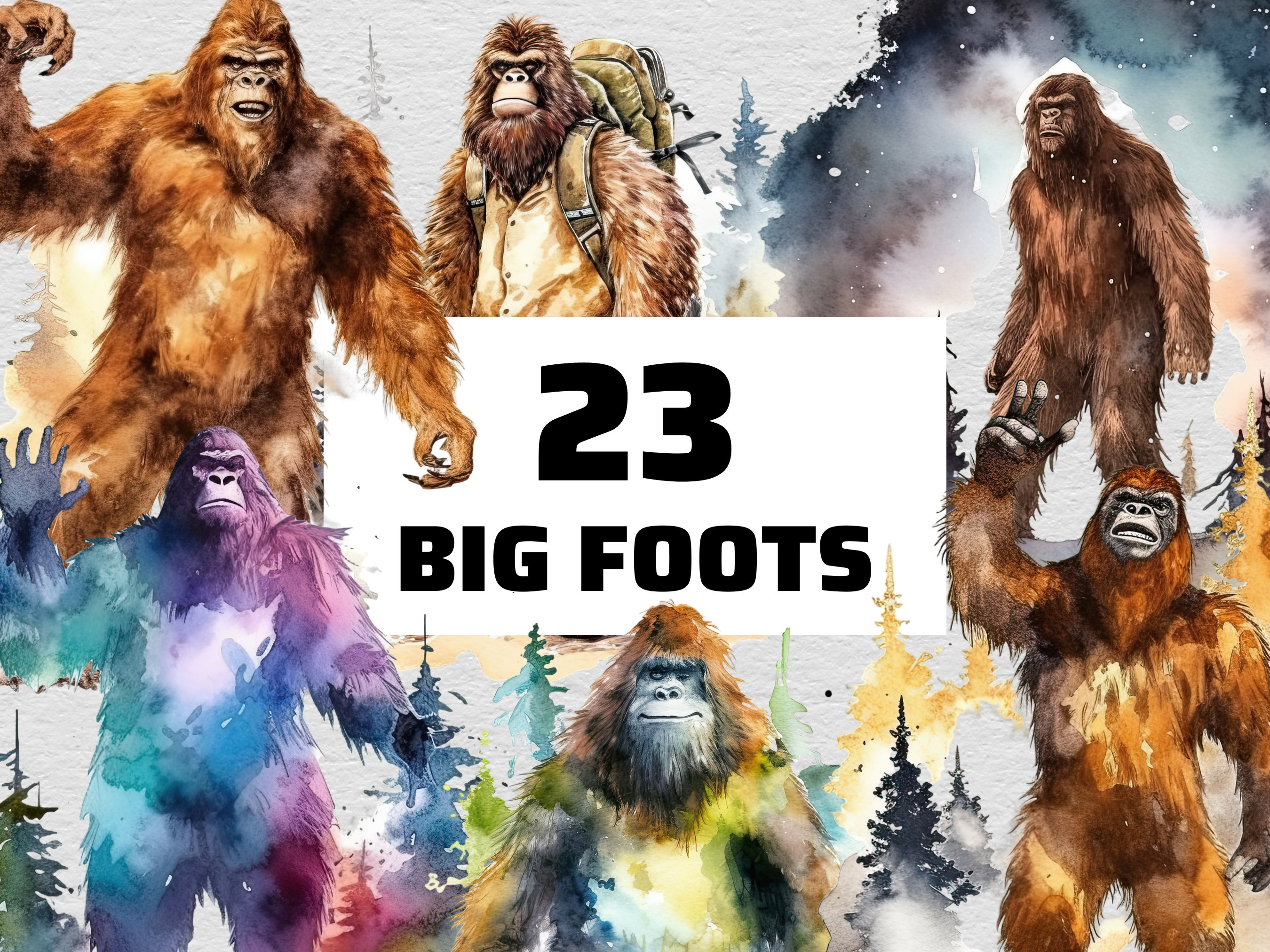 Bigfoot PNG Bigfoot Clipart Sublimation Bigfoot PNG - Etsy