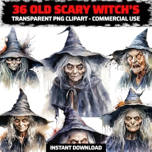 Halloween Witch Clipart, Witch PNG, Halloween Witches, Scary Clipart ...