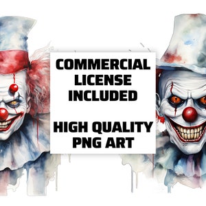 Scary Clowns PNG, Halloween Clown Clipart, Horror Clown PNG, Halloween ...