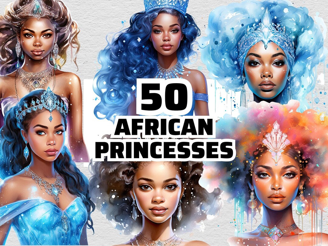 African Princess, Black Princess Clipart, Princess PNG, Princess ...