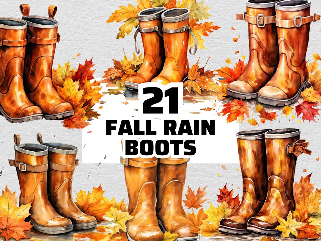 Fall Rain Boot Clipart Fall Designs Png Fall Clipart Fall - Etsy