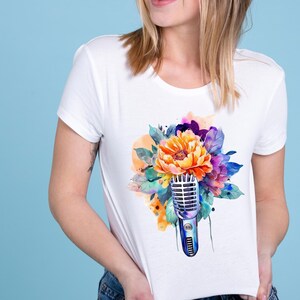 Watercolor Vintage Microphone Clipart, Vintage Clipart Bundle, Music ...