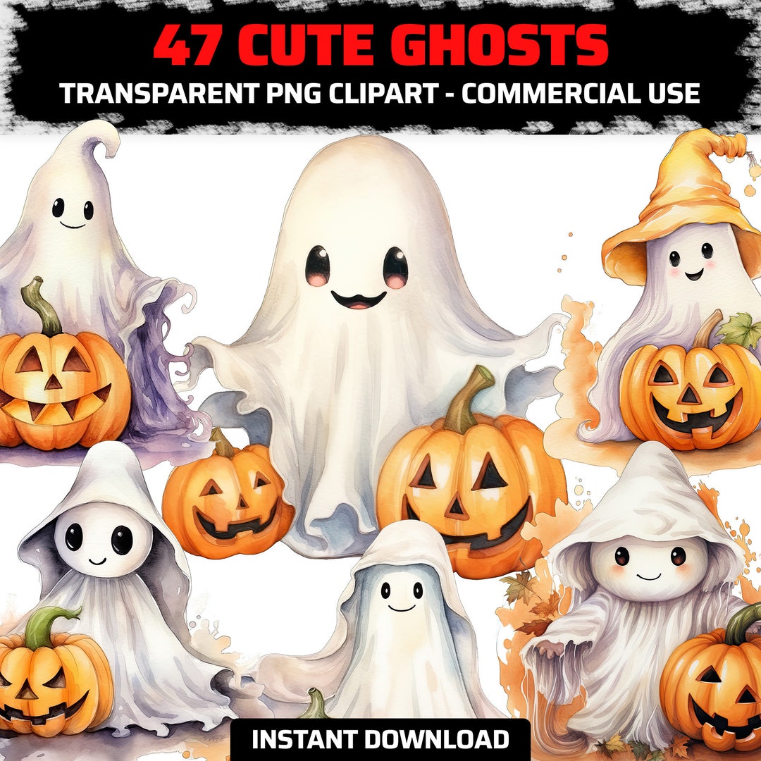 Halloween Ghost Clipart, Ghost PNG, Halloween Clipart, Pumpkin PNG ...
