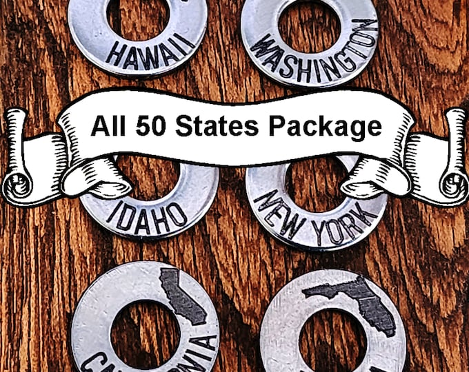All 50 U.S. States Travel Tokens Package - Etsy