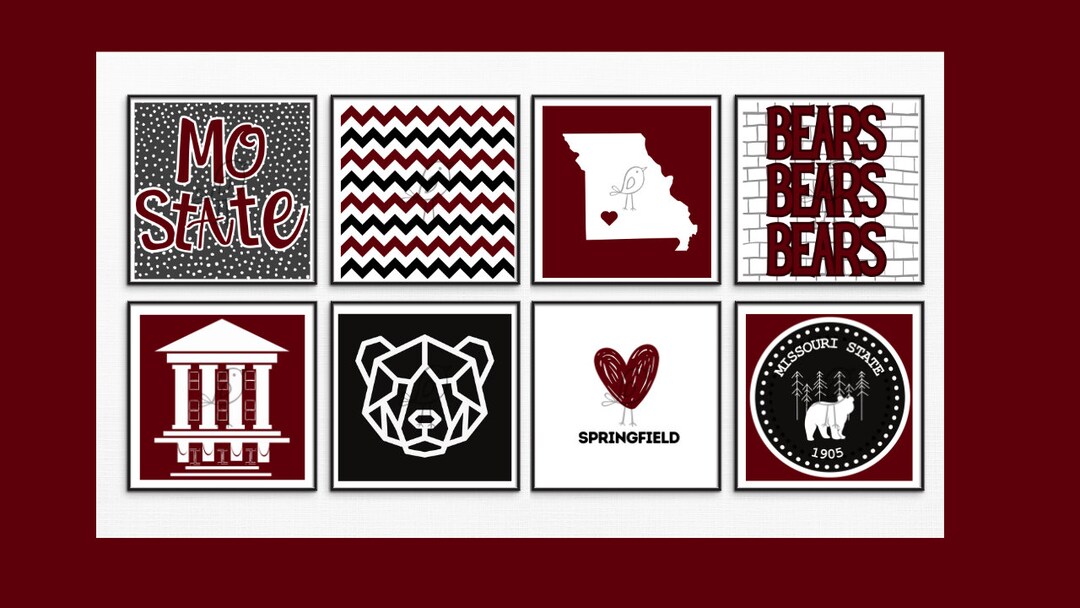 Fun, Missouri State Wall Art; Digital Missouri Decor; Dorm Prints ...
