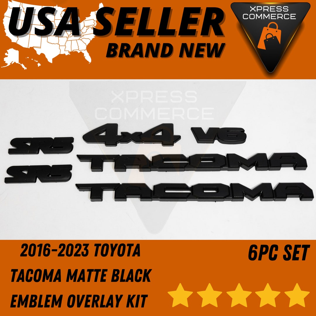 2016-2023 Toyota Tacoma V6 SR5 4x4 Matte Black Emblem Badge - Etsy