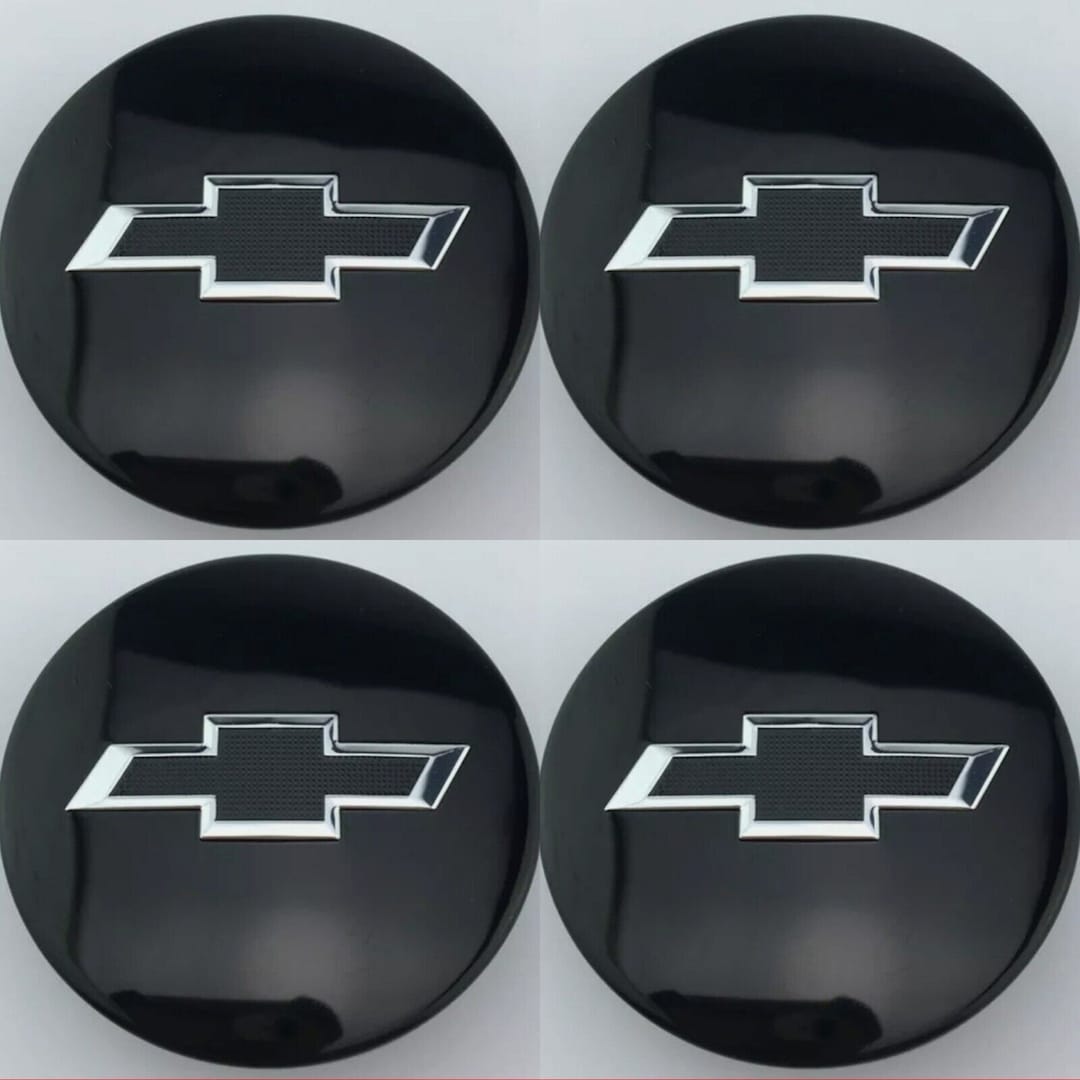 Set of 4x Wheel Center Logo Hub Caps for Chevy Silverado 1500 Tahoe ...