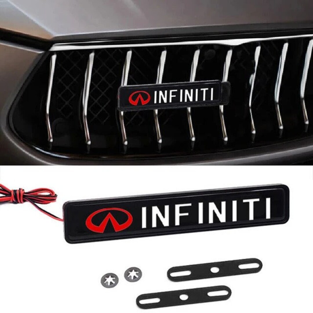 Fits Infiniti Red Led Light Car for Front Grille Badge Illuminated ...