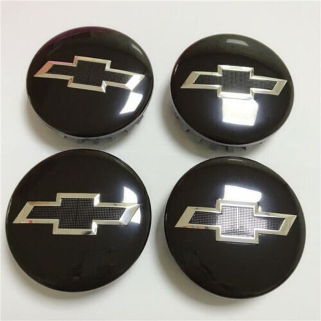 4pcs 83mm 3.25 Wheel Center Hub Caps Black Bowtie for Chevy Suburban ...