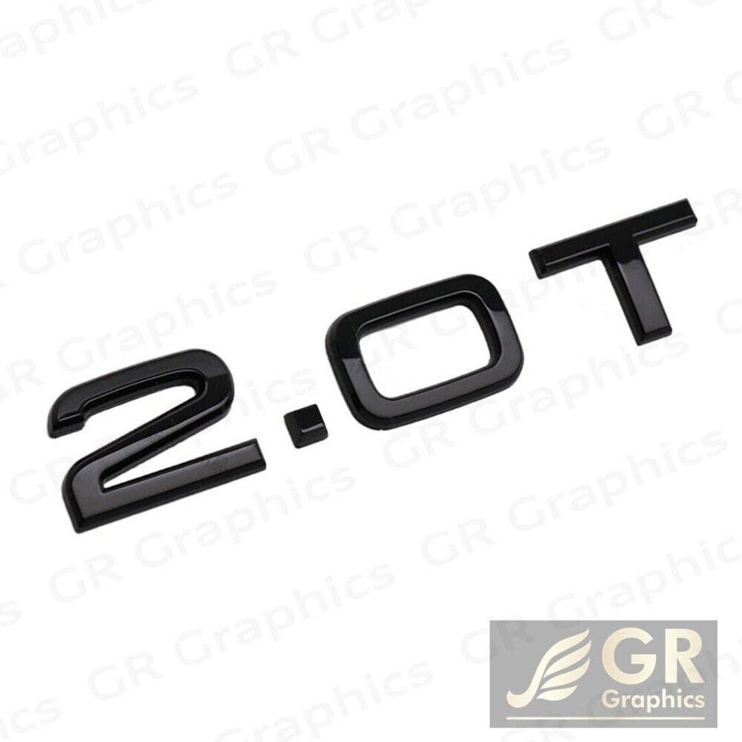 2.0t Gloss Black Audi Emblem Rear Letter Tail Badge Trunk Sport ...