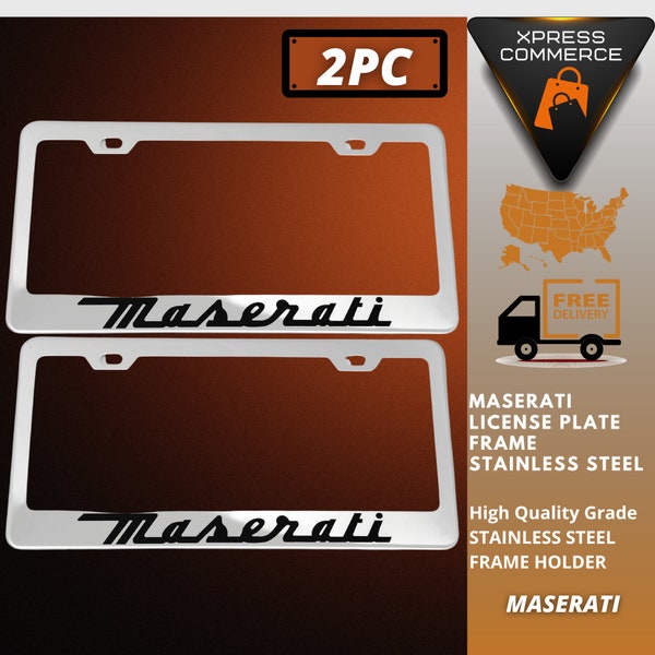 Maserati License Plate Frame - Etsy