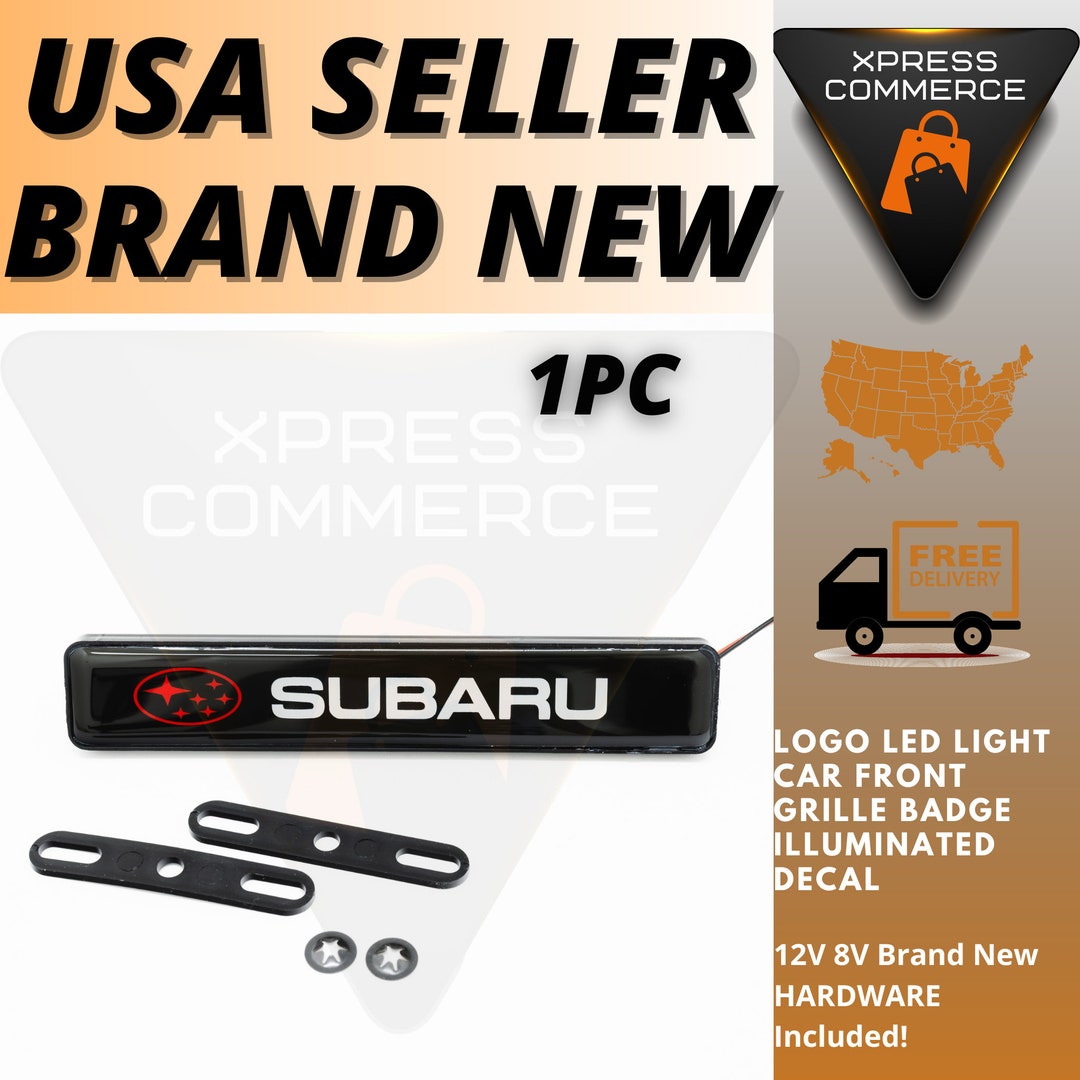 Subaru Logo LED Light Car Front Grille Badge Illuminated Decal - Etsy