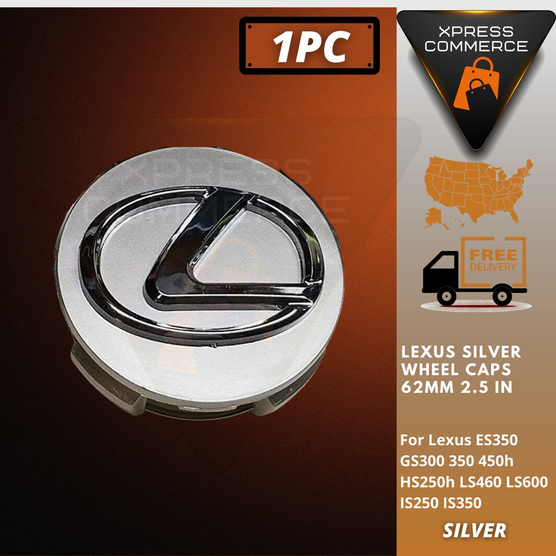 Silver Chrome Logo 62mm Lexus Wheel Center Rim Hub Caps Hubcap 1pc ...