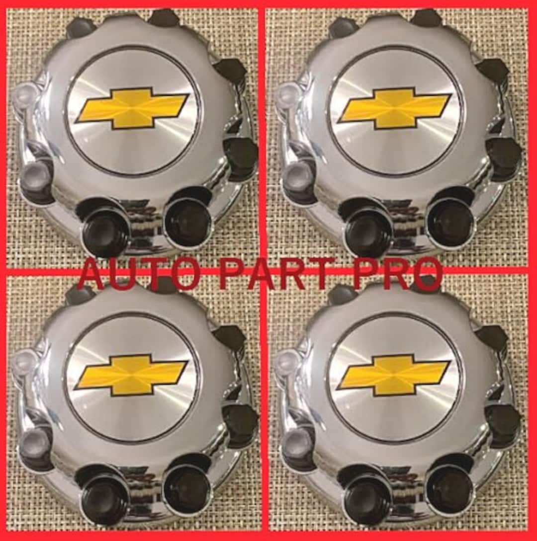 Set of 4pcs New Chevy Chrome 8 Lug Center Caps Express Van Part Number ...