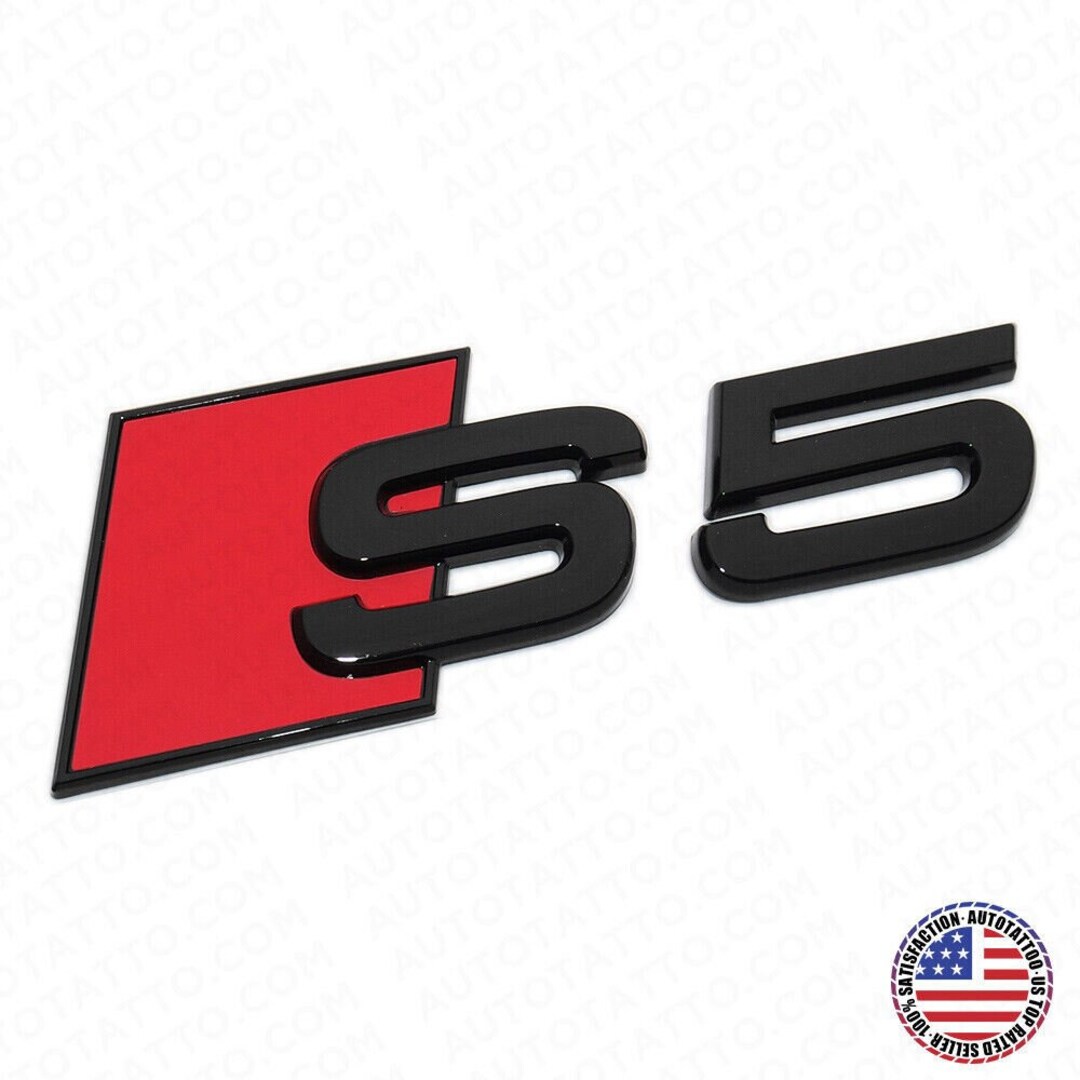 For Audi S5 Gloss Black Rear Letter Tail Badge Trunk Emblem Badge Logo ...