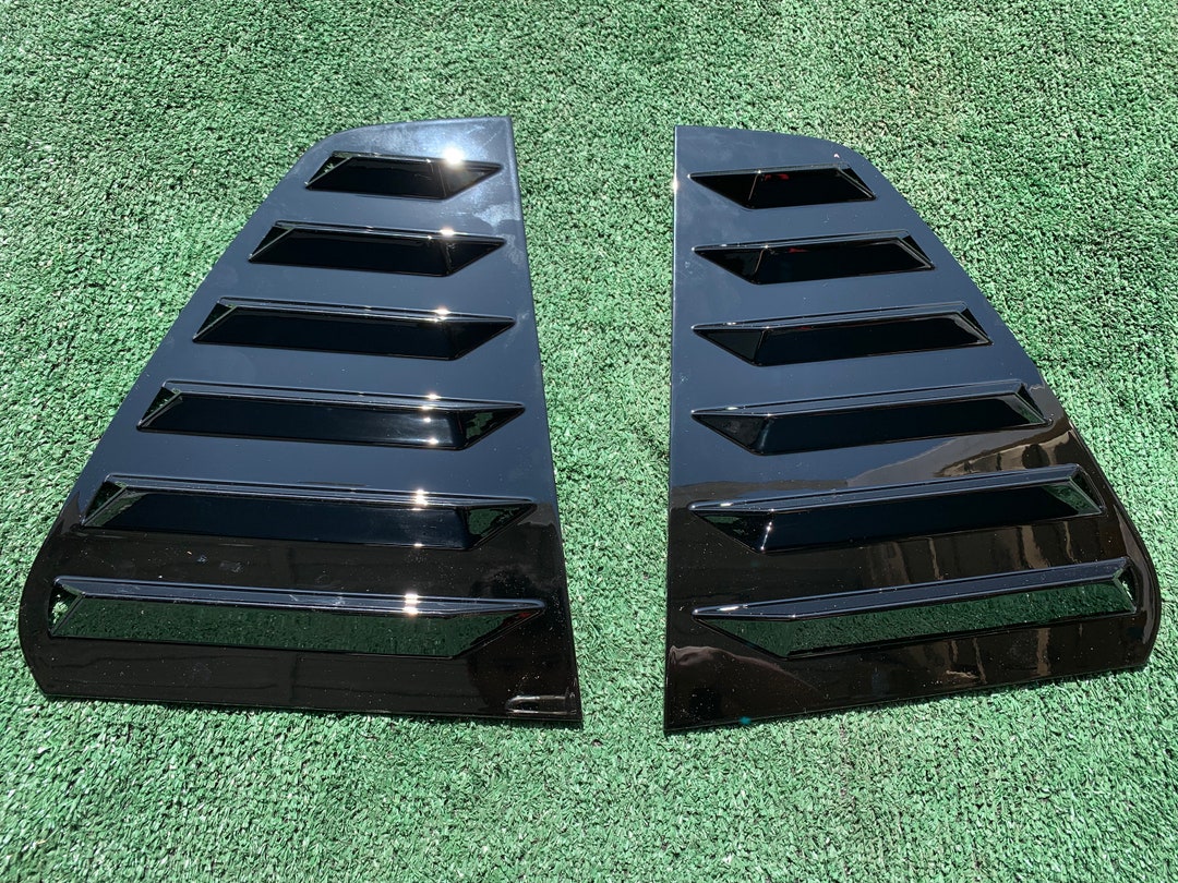 Gloss Black Quarter Glass Window Louver Sun Shade Cover for VW Golf MK7 ...