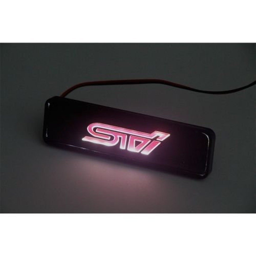 Fits for Subaru Sti Red Led Light Car for Front Grille Badge ...