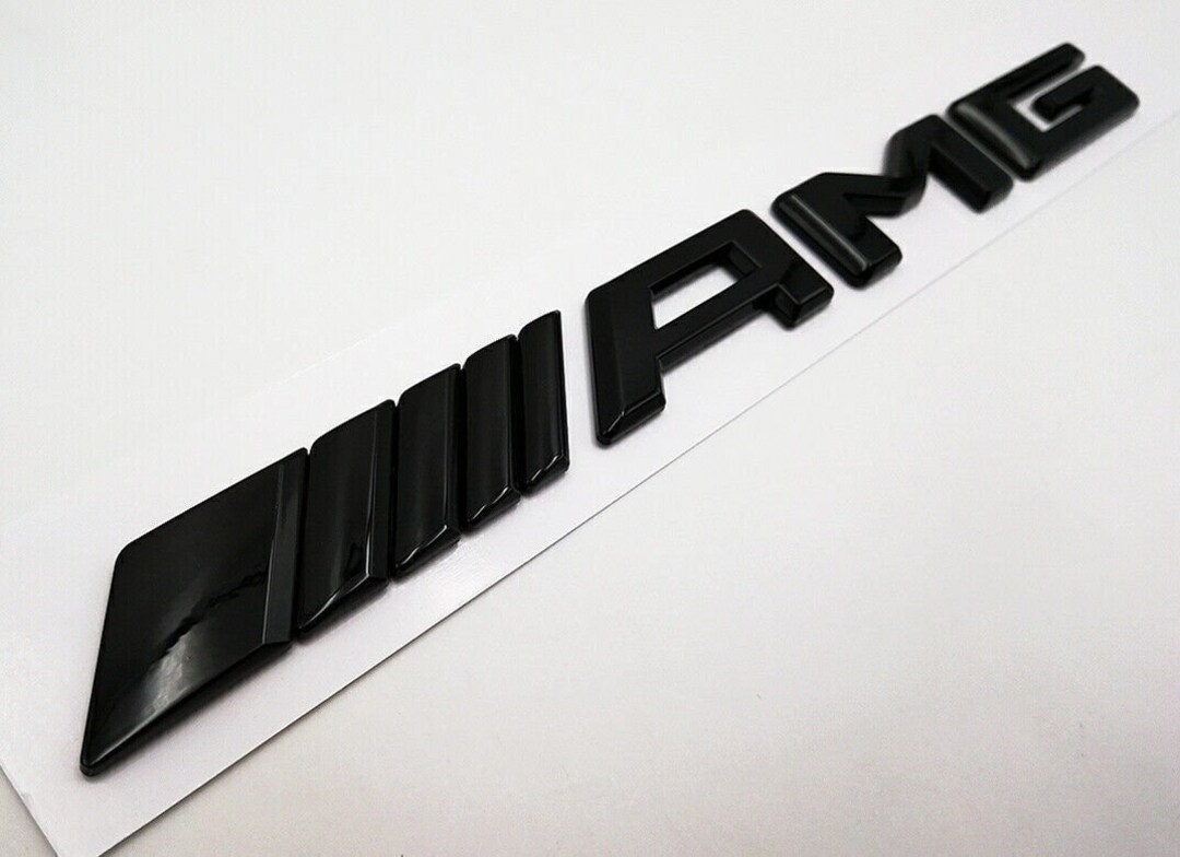 Gloss Black Amg Letters Trunk Emblem Badge Sticker for Mercedes Benz ...
