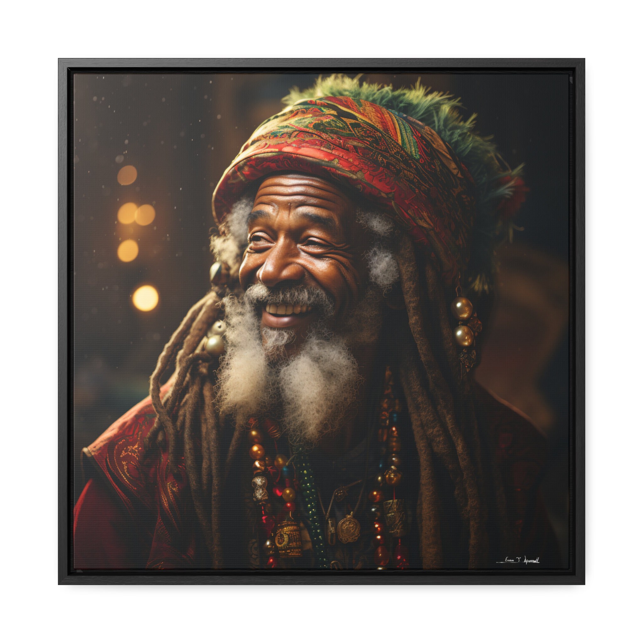 Rasta Claus Gallery Canvas Wraps, Square Frame - Etsy