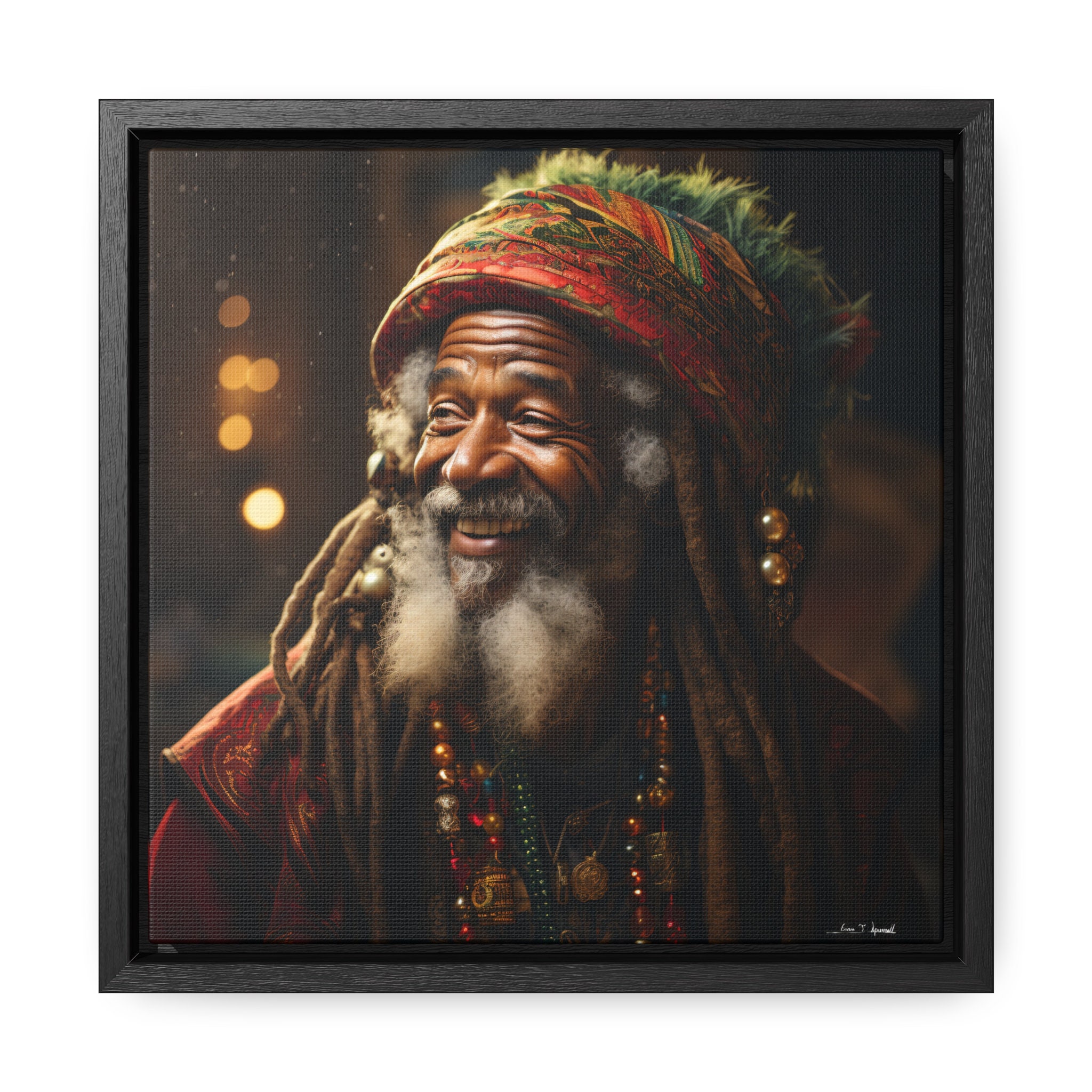 Rasta Claus Gallery Canvas Wraps, Square Frame - Etsy