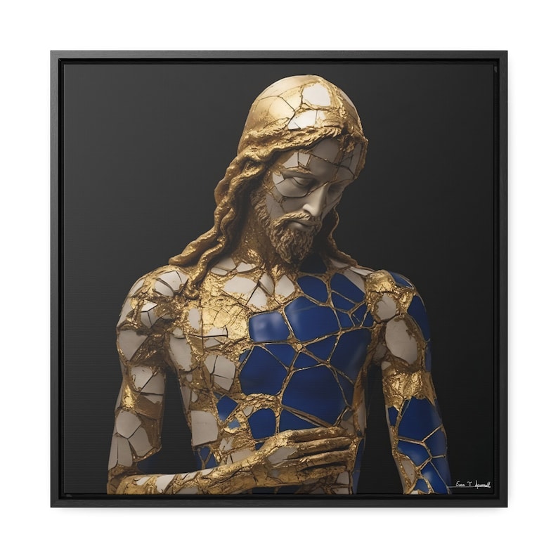 Kintsugi Christ Gallery Canvas Wraps, Square Frame - Etsy