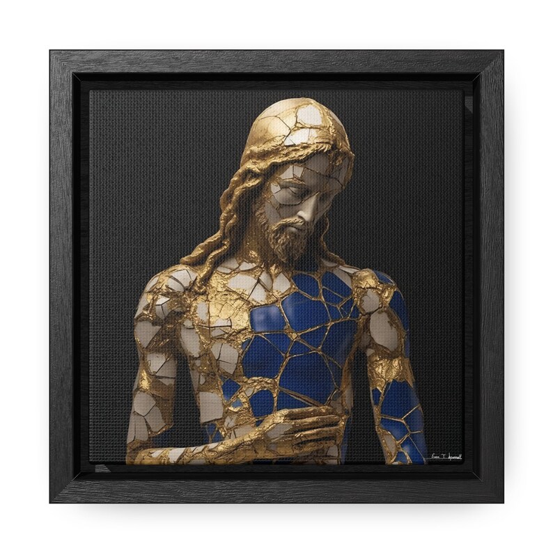 Kintsugi Christ Gallery Canvas Wraps, Square Frame - Etsy