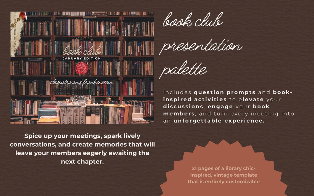 Book Club Presentation/ Slide Deck Template, Guide, Question & Answer ...