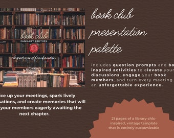 Book Club Presentation/ Slide Deck Template, Guide, Question and Answer ...