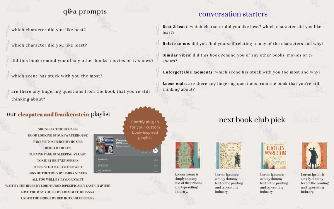 Book Club Presentation/ Slide Deck Template, Guide, Question and Answer ...