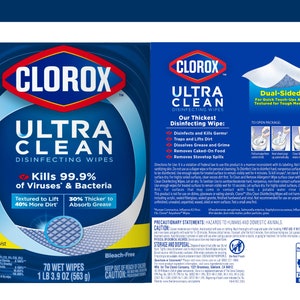 Clorox Ultra Clean Drink Wrap 20 Oz Sublimation Transfer, JPG Straight ...