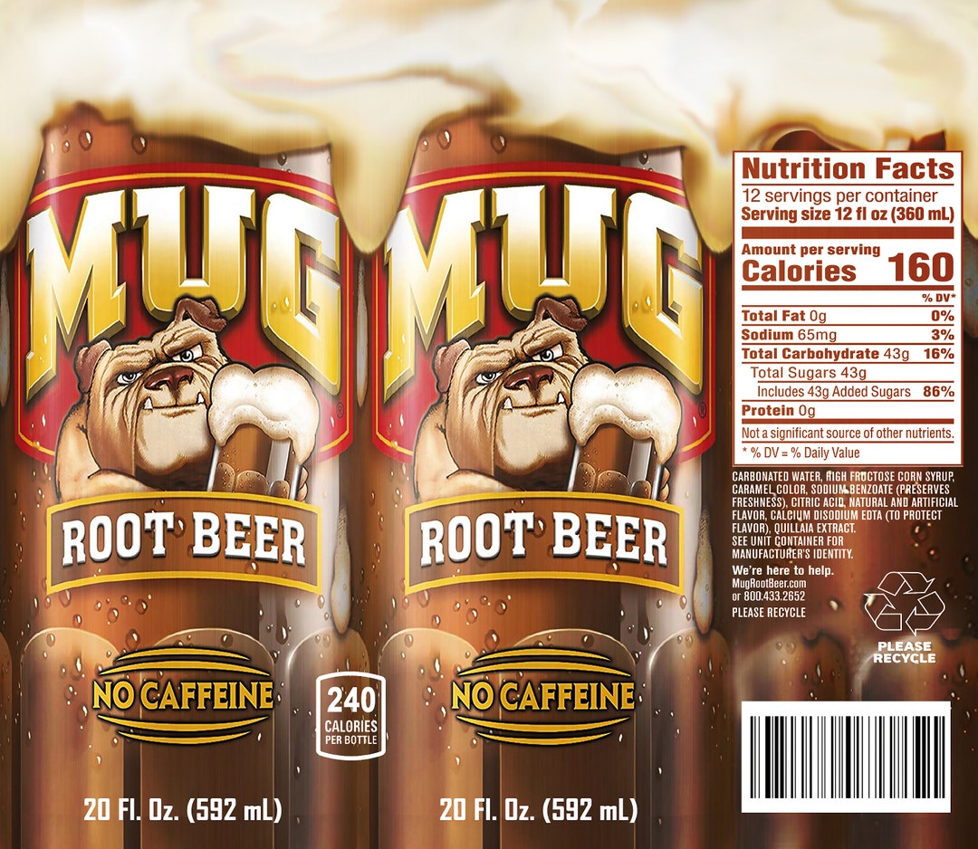 Mug Root Beer Soda Cola Straight Skinny Tumbler 20oz Sublimation Wrap ...