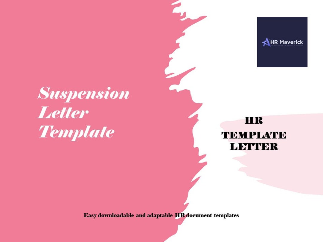 Suspension Letter Template - Etsy