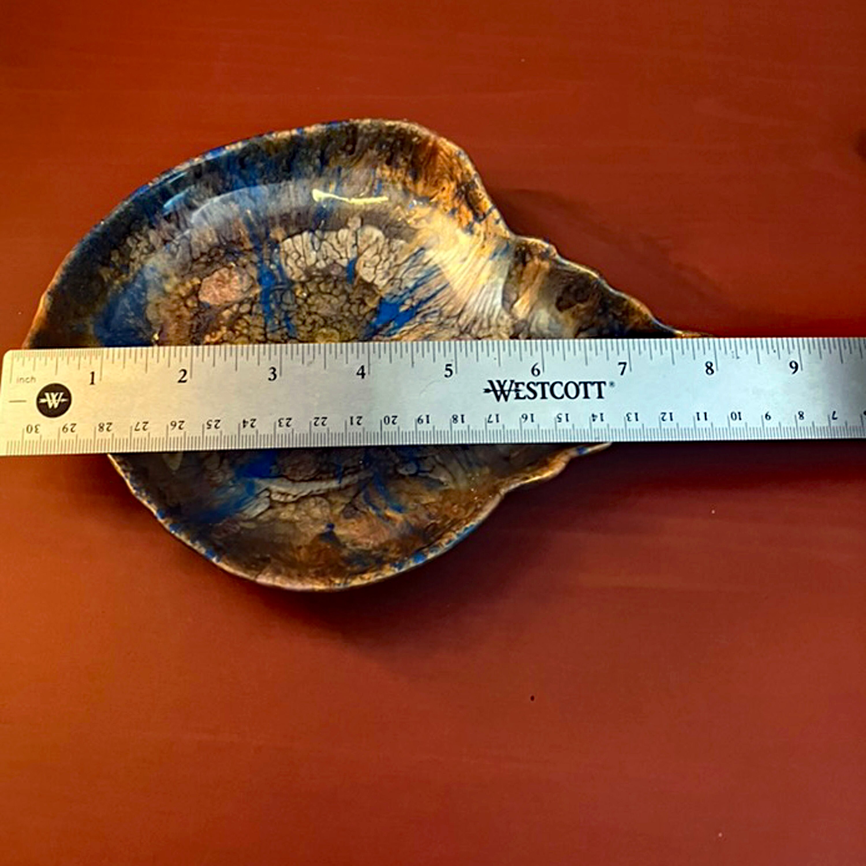 Gold, Silver, and Blue Sea Shell Trinket Dish Candle Holder - Etsy