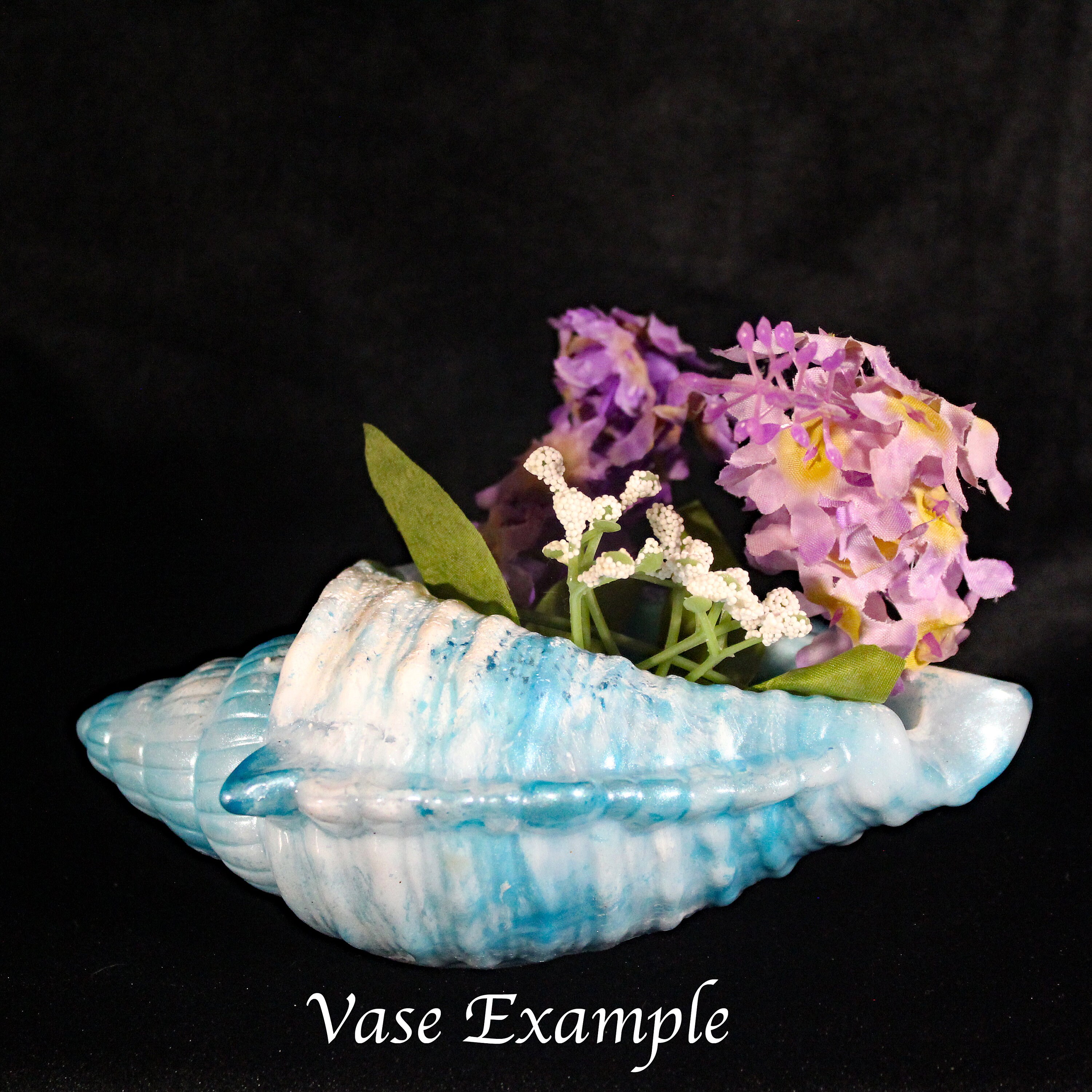 Silver, Gold, and Blue Conch Sea Shell Tea-light Holder Trinket Dish ...