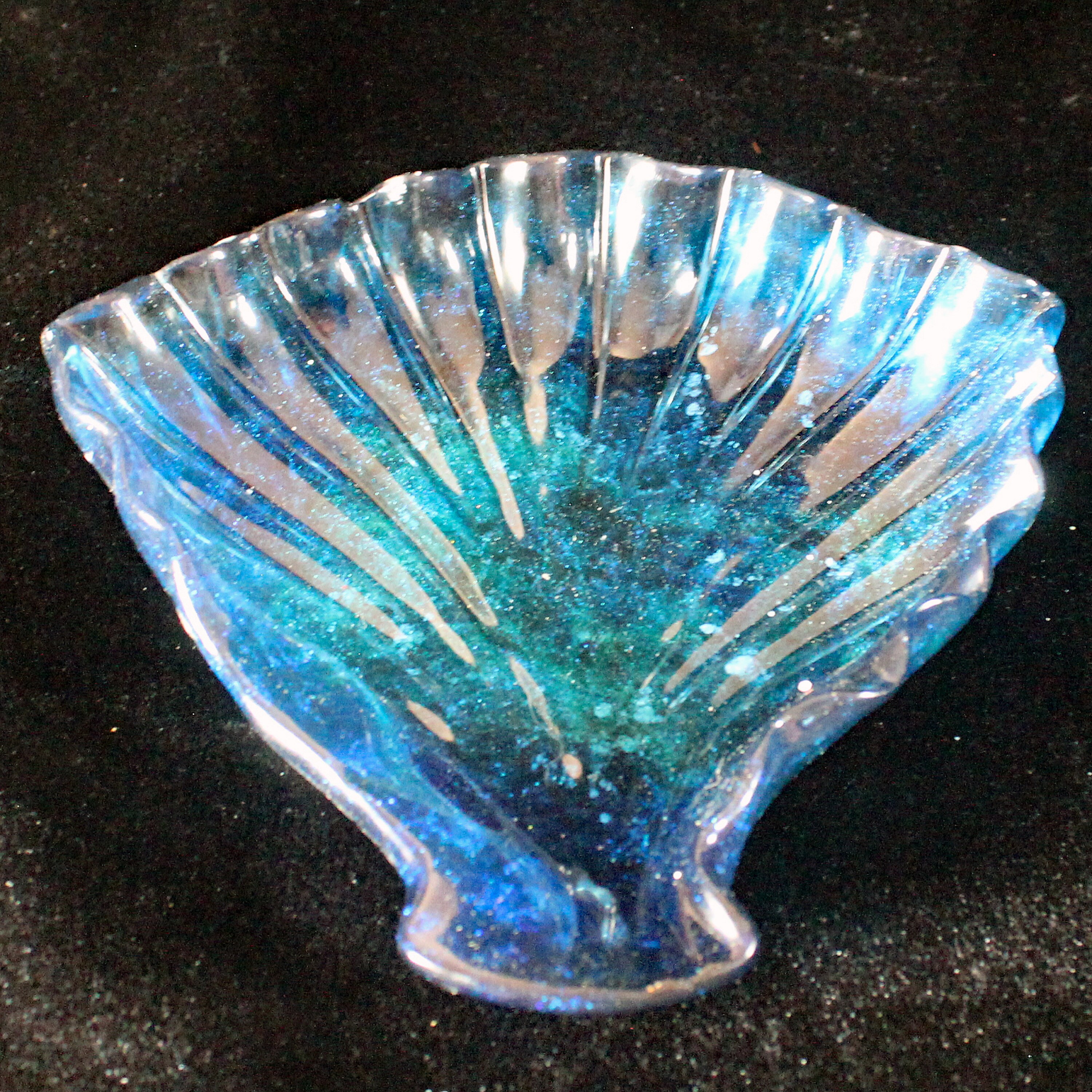 Dark Blue Seashell Shaped Trinket Dish Candle Holder - Etsy