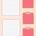 Printable Notes Template Peach With Flowers - Etsy