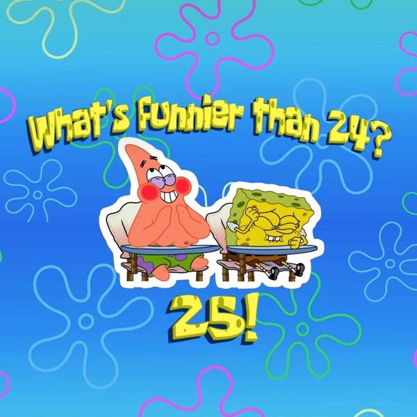 25th Birthday Spongebob - Etsy