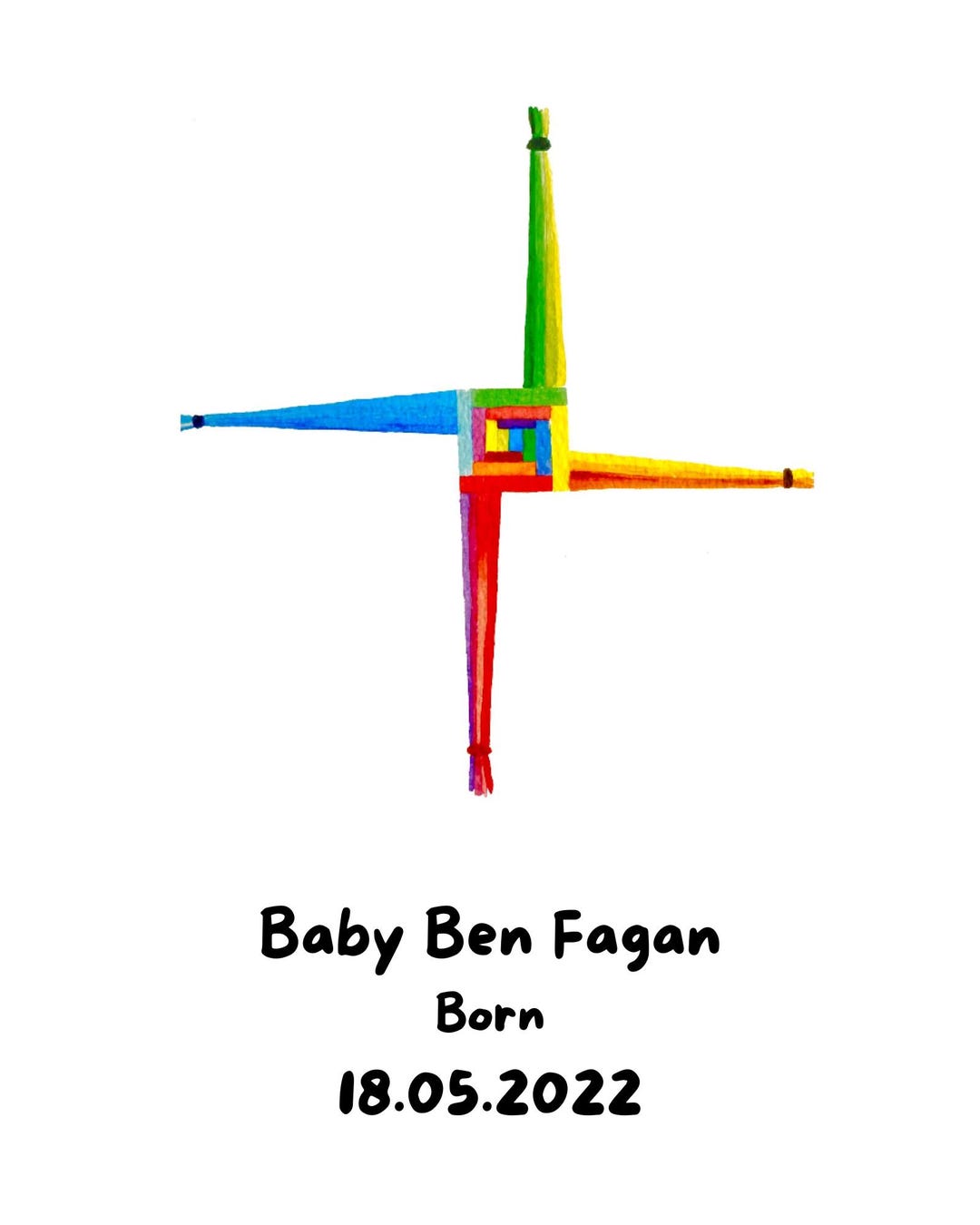 Custom Brigid's Cross 8 X 10 Print - Choose Text - Etsy