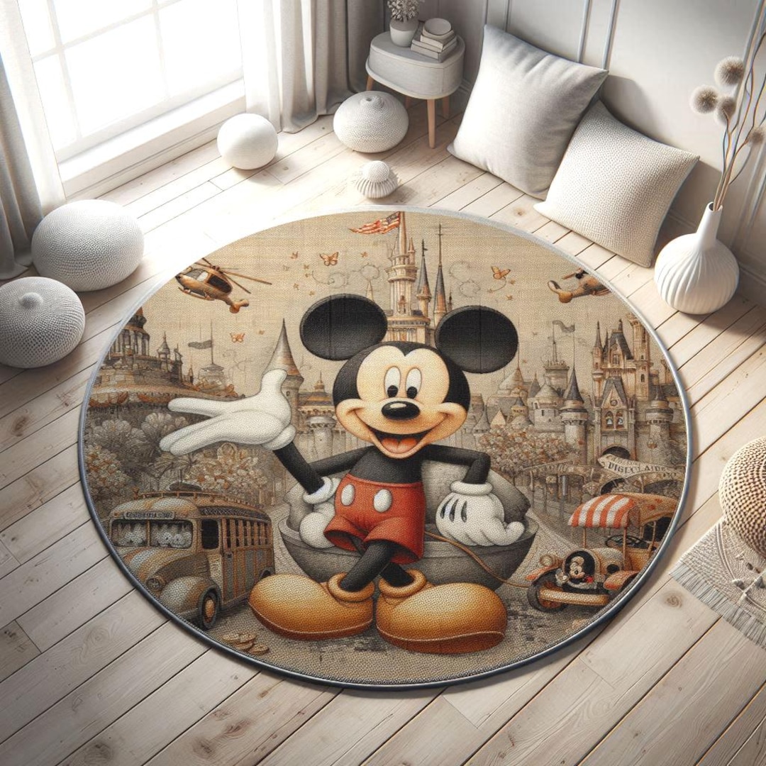 Magical Mickey Mouse Rug, Disney World Rug, Mickey Adventure Rug, Kids ...