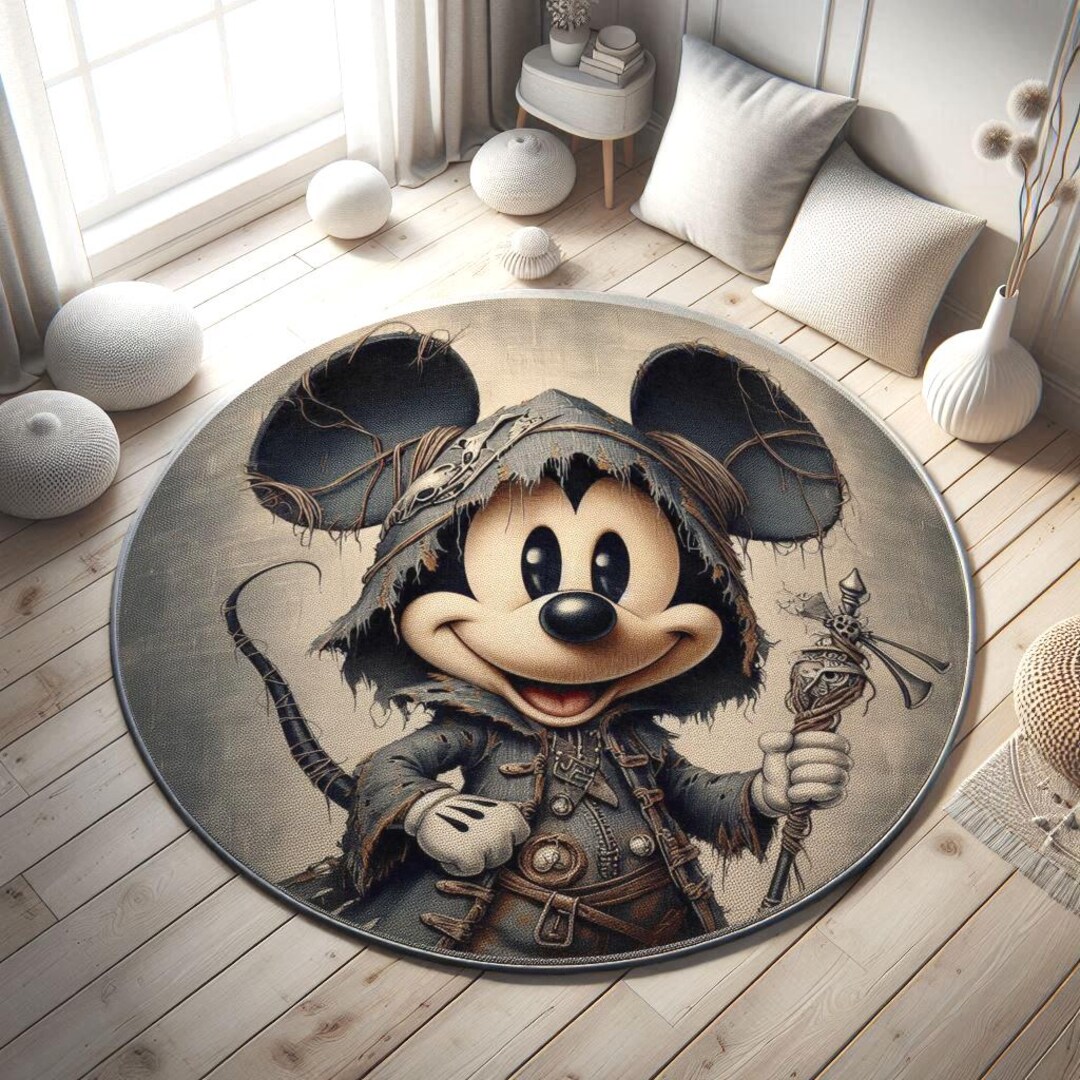 Adventurer Mickey Mouse Rug: Fantasy Nursery Decor - Etsy