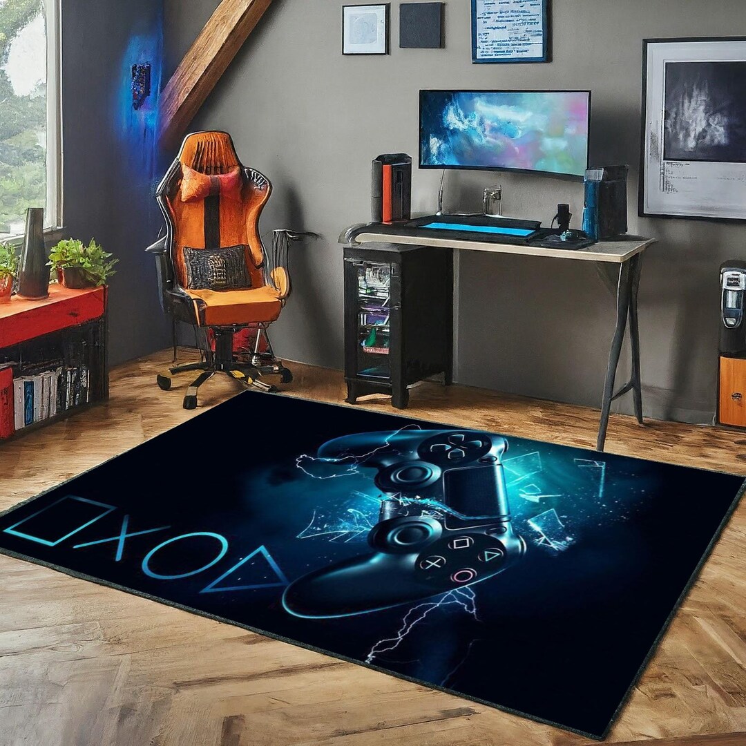 Gaming Rug Gamer Rug for Boys Bedroom, Soft and Durable Game Room Rug ...