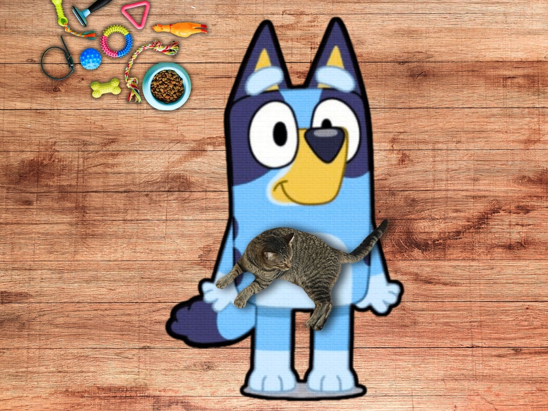 Bluey Rug SHAPED Kids Room Rug, Cartoon Bluey Rug, Boys Room Rug, Boy ...