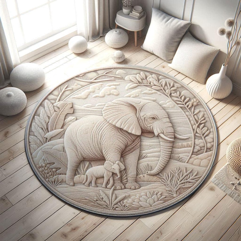Elephant Rug - Etsy