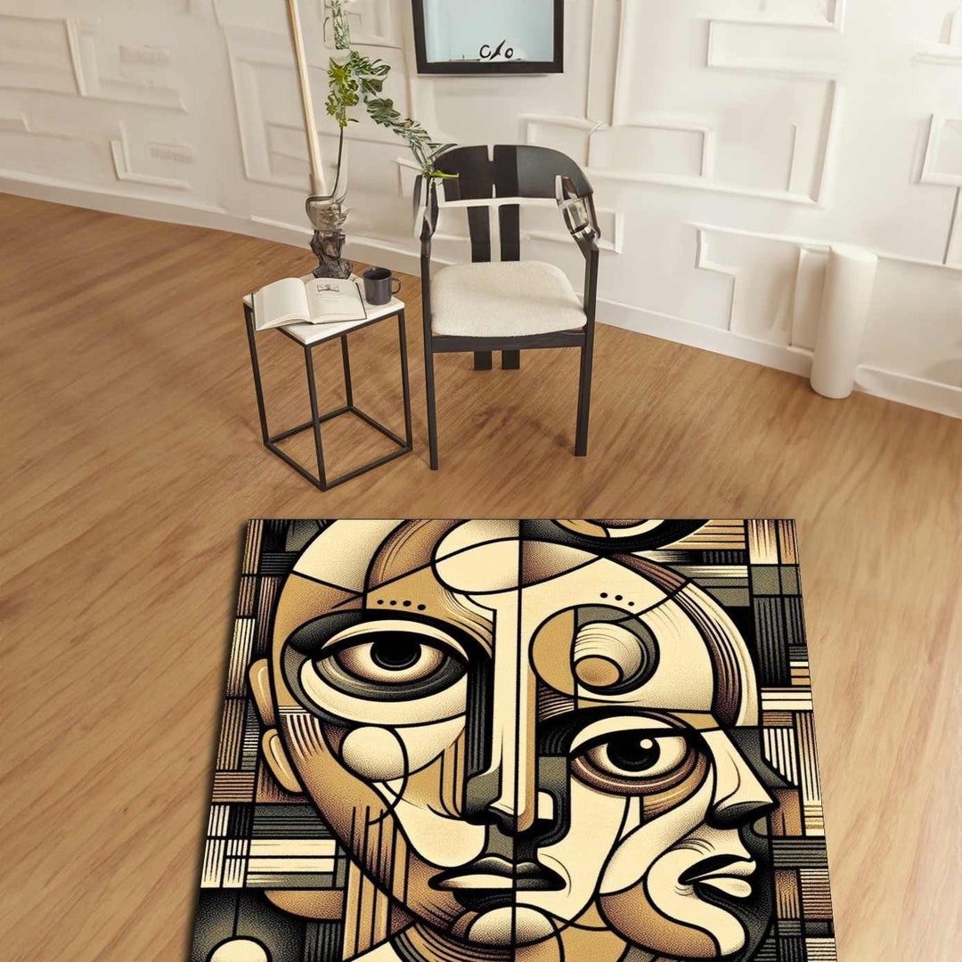 Picasso Faces Rug, Picasso Inspired Rug, Pablo Picasso, Abstract Art ...