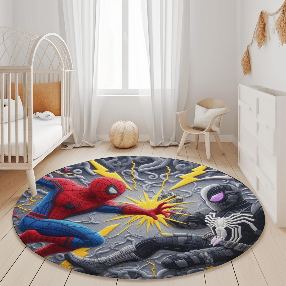Superhero Rug, Superhero Battle Rug, Comics Rug, Kids Room Rug, Comic ...