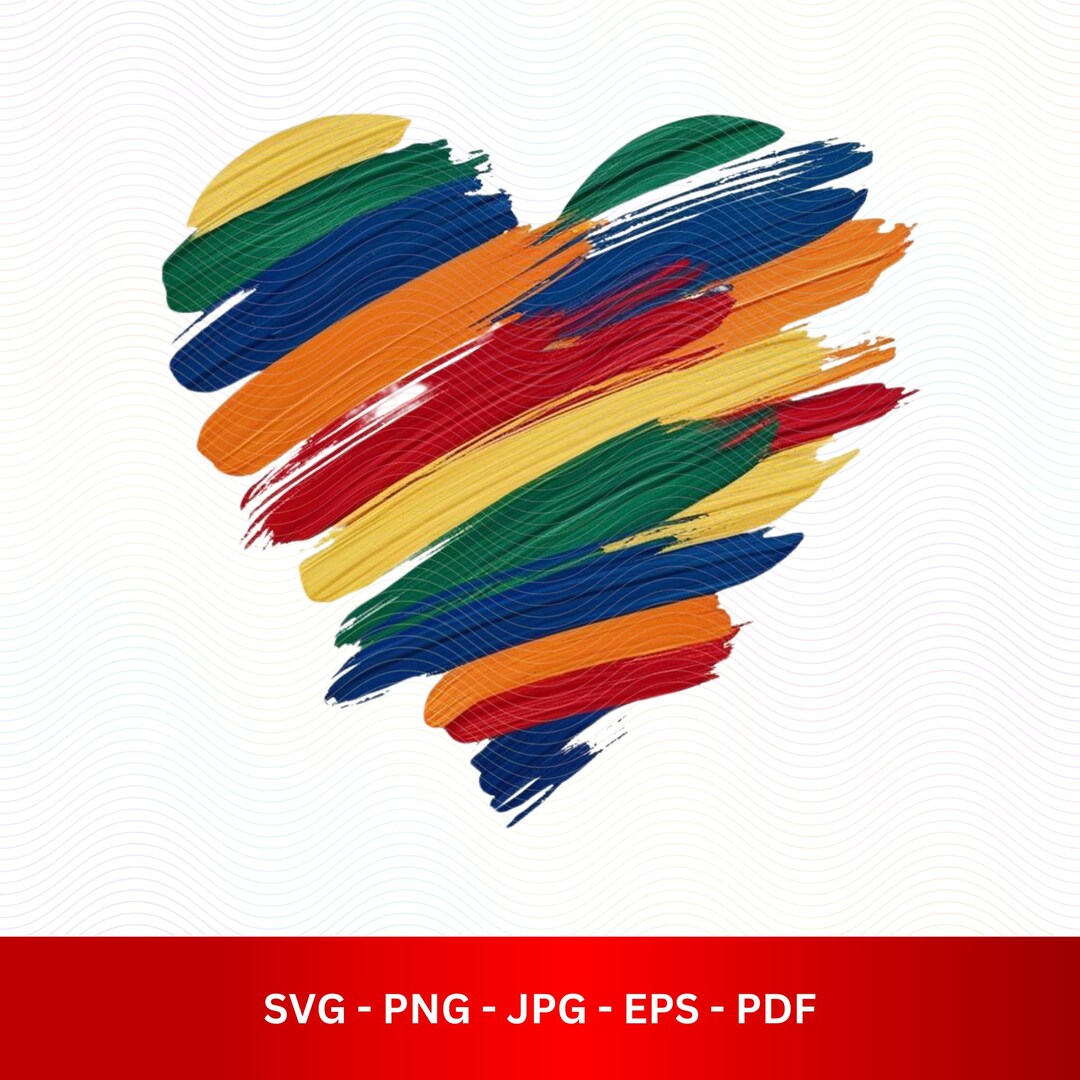 Abstract Rainbow Heart Clipart 300 Dpi PNG JPG SVG Transparent ...